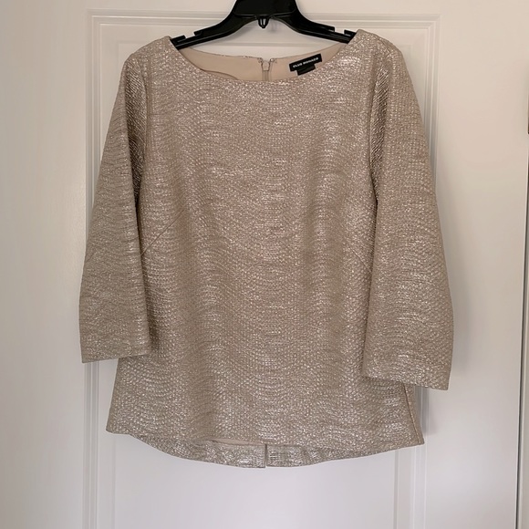 Club Monaco | Tops | Champagne Colored Top With Zip Back And Slit On ...